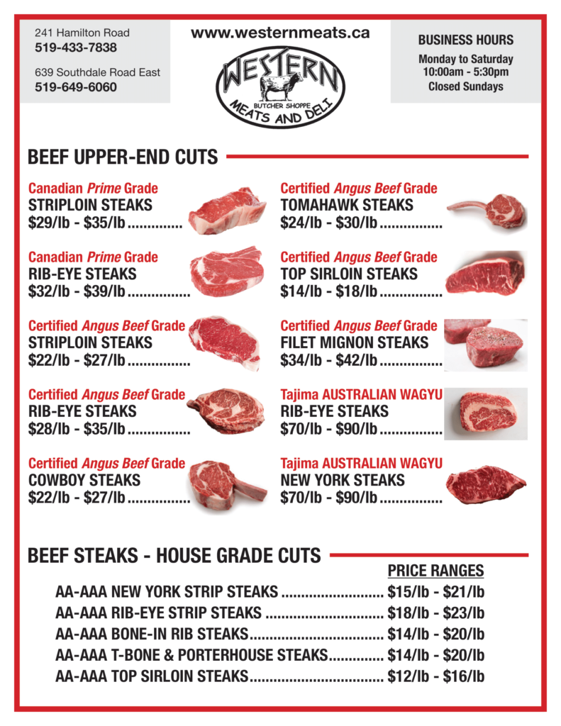 Gental Mans Cuts – Western Meats and Deli